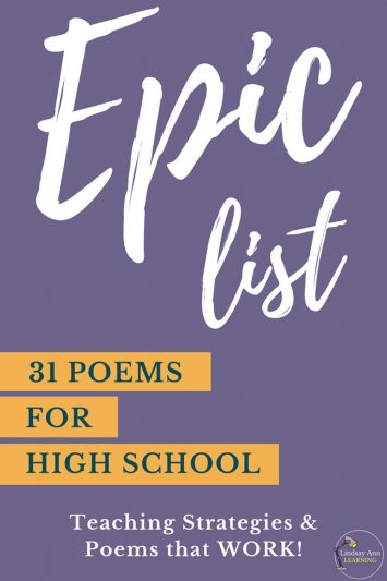 31 Engaging Poems for High School English Class - English Teacher Blog