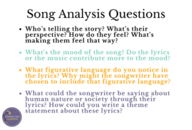 Analyzing a Song - So Simple Every Student Can Do It - Lindsay Ann ...