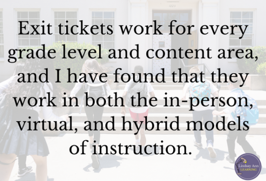 Revolutionize Your EXIT TICKETS With These Easy-Peasy Tips - Lindsay ...