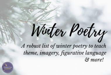 23 Poems to Teach in the Winter - Lindsay Ann Learning English Teacher Blog