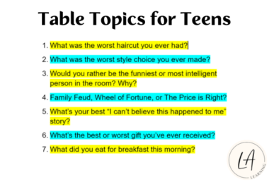Must-Have Table Topics Conversation Starters - Lindsay Ann Learning ...