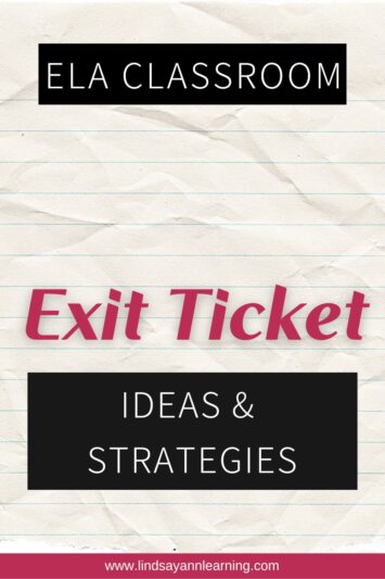 Exit Ticket Ideas and Strategies for Engaged Classrooms - Lindsay Ann ...
